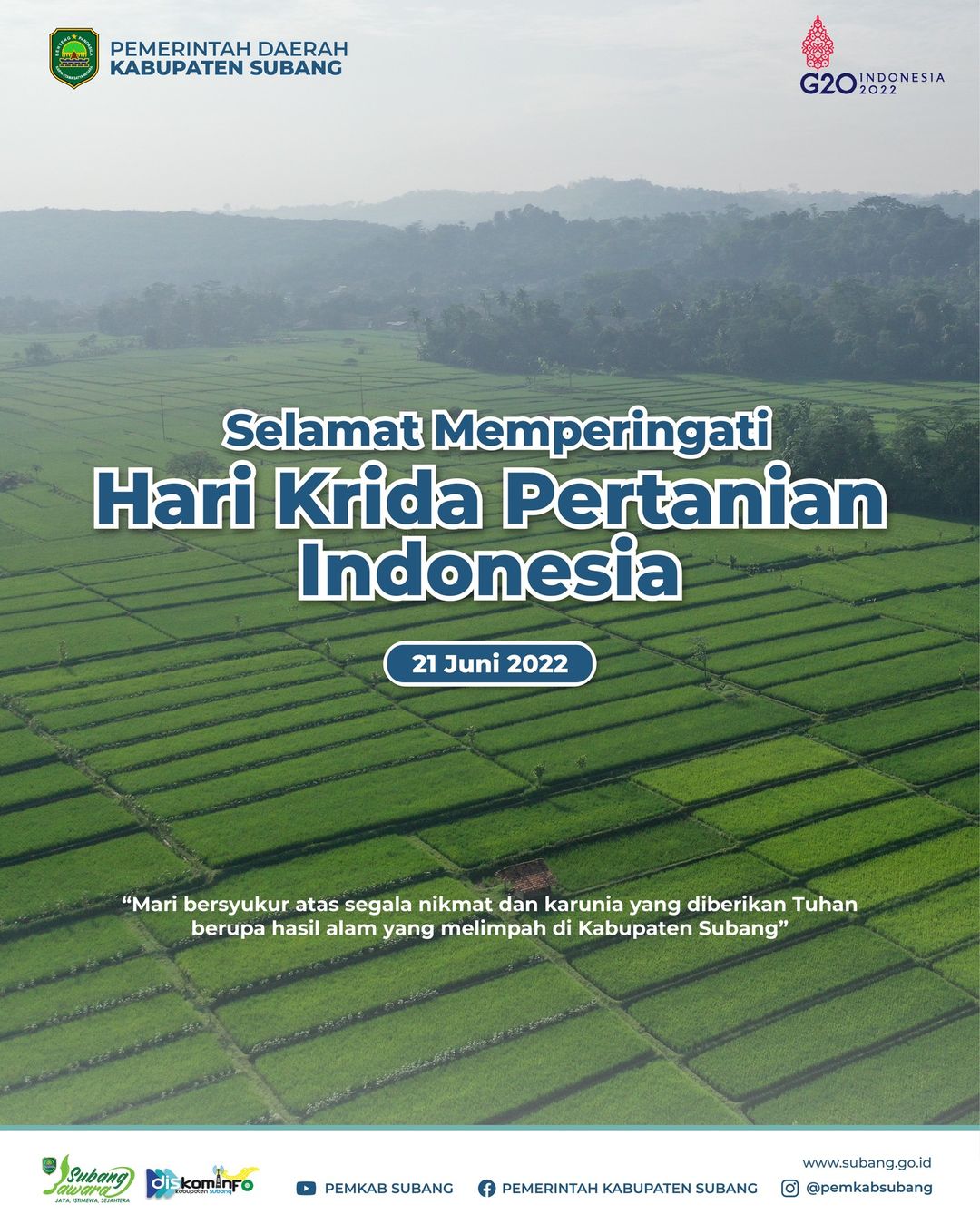 Selamat Memperingati Hari Krida Pertanian Indonesia